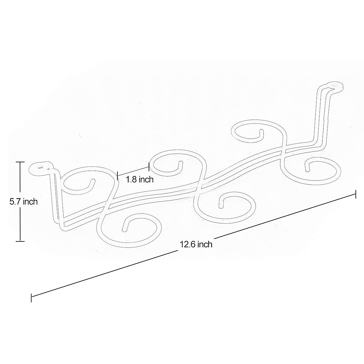 HOWDIA 2 Pack Wine Glass Rack Under Counter,Stemware Rack Under Cabinet Wine Glass Hanging for Kitchen Bar