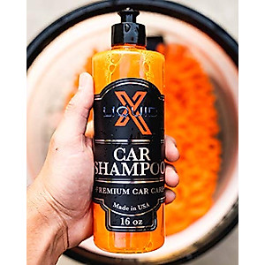 Liquid X Car Shampoo - Ultra Sudsy Car Wash, pH Neutral Formula for Safe Washing - Highly Concentrated Ultra Foam (16 oz)