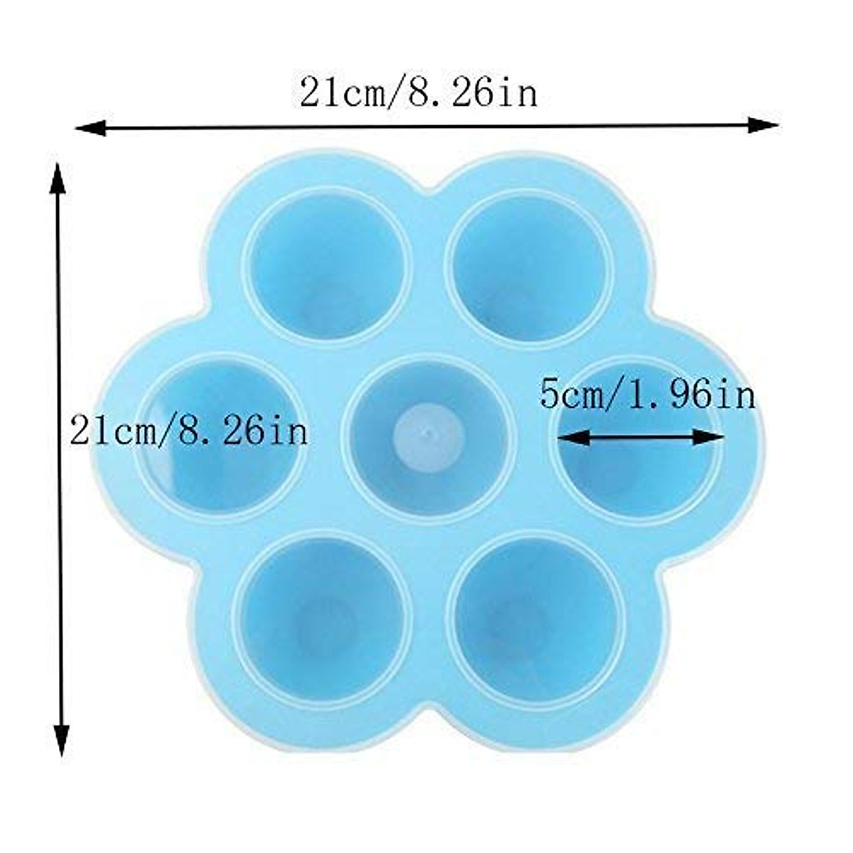Jelacy 2 Pack Silicone Egg Bites Mold Accessories-Fits Instant Pot 5,6,8 qt Pressure Cooker Baby Food Freezer Tray with Lid, Pink/blue