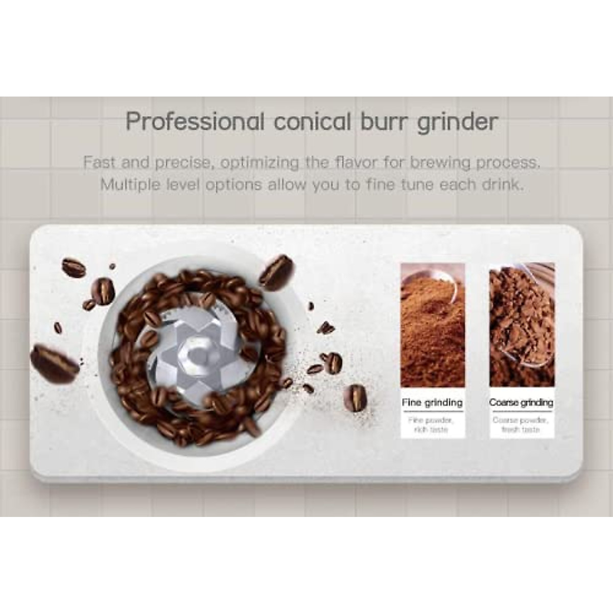 Epsilon Espresso Machine, Coffee Maker comes w/ 11 Brew Selections, 7 Inch AI Touchscreen and Italian, Self-Cleaning Exspresso Barista Brewer