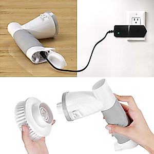 IEZFIX Electric Spin Scrubber, Bathroom Scrubber Rechargeable Shower Scrubber for Cleaning Tub/Tile/Floor/Sink/Window丨Power Scrubber Cordless with 4 Replaceable Cleaning Brush Heads