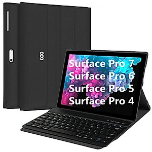 Microsoft Surface Pro 7 Case with Keyboard，Keyboard Case for Microsoft Surface Pro 7 (2019/Surface Pro 6 (2018) / Surface Pro 5(2017)/ Surface Pro 4 (2015) 12.3 inch Tablet