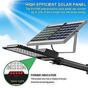 Engrepo Solar Street Lights Outdoor 84 LEDs Security Solar Flood Light 6000K Bright White Floodlights Auto On/Off Dusk to Dawn with Remote Control for Yard, Garden, Street, Basketball Court