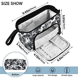 J JOYSAY Black White Classic Camo Pencil Case Large Capacity Pencil Pouch for Girls Boys Markers Storage Cute Pencil Case for Boys Travel