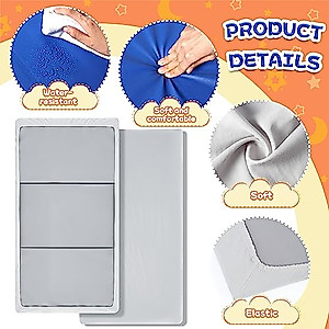 Wesiti 5 Pcs 3 Fold Daycare Nap Mats 1'' Thick Nap Mats for Preschool Sleeping Mats for Kids Toddler Rest Mat with Mat Cover for Kids Classroom Kindergarten Daycare Supplies(Mixed Colors)