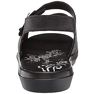 Propét Women's Breeze Walker Sandal, Black Pearl, 9.5 X-Narrow