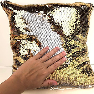 Pretty Rainbow Unicorn Face Gifts Custom Sequin Pillow Personalized - Magic Reversible Pillow with Name - Gift for Kids Children Girls