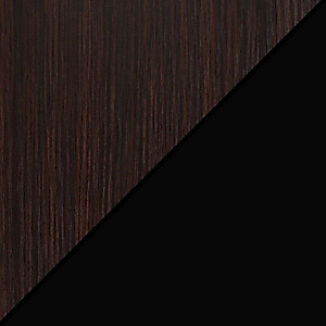 Convenience Concepts Designs2Go No Tools Desk Home Office Desk with Shelves, Corner Shelf Vanity Desk Computer Desk Nail Table for Nail Tech - 47.25" L x 15.75" W x 30" H, Espresso/Black