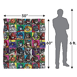Transformers Transformers Squares Silky Touch Super Soft Throw Blanket 50" x 60"