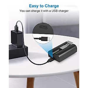 1Pack Replacement for Ring Battery Compatible with Ring-Doorbell-Camera 2/3/4/3plus, Stick Up Cam Battery (2nd and 3rd Gen), Also for Spotlight Cam and Peephole Cam, Rechargeable 3.65V 6040mAh Battery