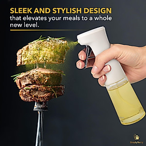 Simply Berry - Spray Magic: Ignite Culinary Creativity! Transform Your Cooking with this Delightful Oil Sprayer for Cooking, Air Fryer, Seasoning, Baking, Frying, BBQ. Glass Bottle Sprayer