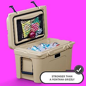 Cooler Net for Dry Storage and Organization - Compatible with YETI, RTIC, Igloo, Coleman, Lifetime, Pelican Ice Chests - Works with Cooler Lights, Wheel Kits, RTIC Cooler Accessories, and More