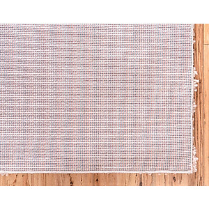 Unique Loom Davos Shag Collection Area Rug - Solid (3' 3" x 5' 3" Rectangle, Dusty Rose)