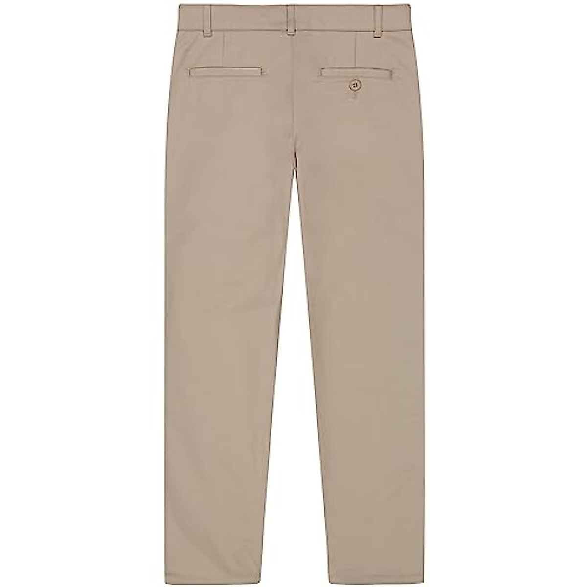 Nautica Husky Boys' Uniform Flat Front Pant, Khaki, Large/14 - Husky