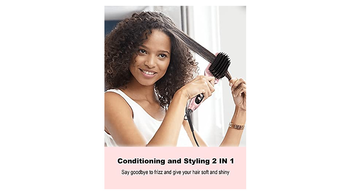 LANDOT Hair Straightener Brush - Frizz-Free Styling