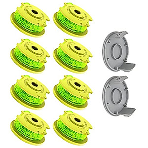 AC80RL3 String Trimmer Replacement Spool Line .080 Inch Twisted Line and Spool for Ryobi One Plus+ 18v 24v 40v Cordless Trimmers Weed Eater Auto-Feed Spool Line Refill 11ft（8+2 Pack）