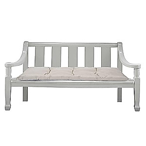 SEKUMDAN Bench Cushion Outdoor Chair Lounge Cushions Durable Non-Skid Tufted Overfilled Seat Pad for Porch Swing Piano Loveseat Outdoor Indoor Furniture (36 in L x 14 in W x 2.5 in T, Cream)