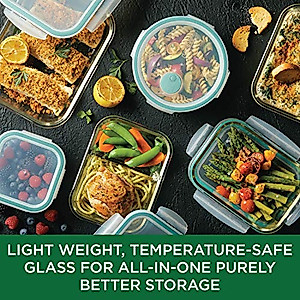 LocknLock Purely Better Glass Food Storage Container Set, 10 Piece, Clear