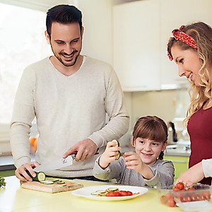 imarku Chef Knife - Pro Kitchen Knife 8 Inch Chef's Knives Japanese SUS440A Stainless Steel Sharp Paring Knife with Ergonomic Handle, Orange Handle, Christmas Gifts for Women Men