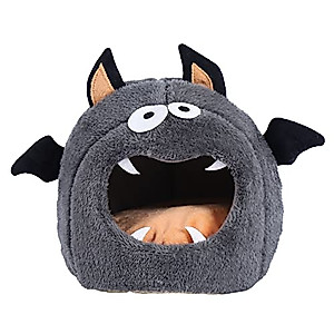 leasote Hamster Sleeping Bed, Bat Shaped Lovely Small Pet Sleeping House Soft Nest Warm Bed Cage for Guinea Pigs Hamsters Ferrets Dwarf Rabbits Rats Hedgehogs Chinchilla Grey