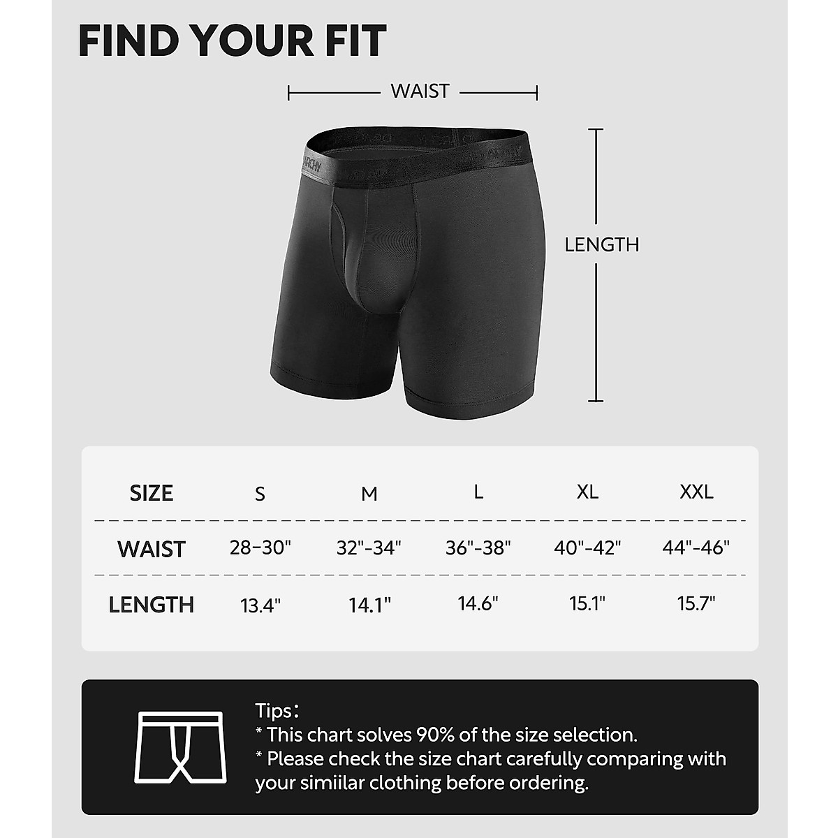 DAVID ARCHY Mens Underwear Ultra Soft Micro Modal Support Pouch Trunks Moisture Wicking Boxer Briefs for Men 3 Packs (S, Black)