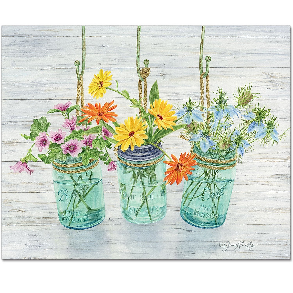 CounterArt 'Flowering Herbs' Glass Cutting Board, 15 x 12"