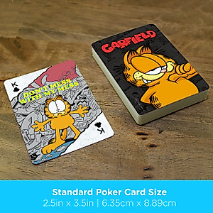 AQUARIUS Garfield Playing Cards - Garfield Themed Deck of Cards for Your Favorite Card Games - Officially Licensed Garfield Merchandise & Collectibles