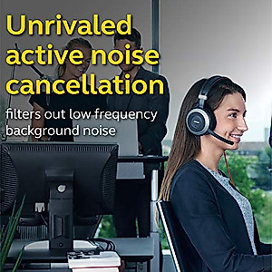 Jabra Evolve 80 UC Wired Headset Professional Telephone Headphones with Unrivalled Noise Cancellation for Calls and Music, Features World-Class Speakers and All Day Comfort