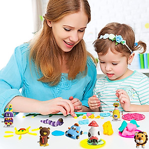 Modeling Clay Kit - 50 Colors Soft & Ultra Light Air Dry Magic Clay with Sculpting Tools, Safe & Non-Toxic, Great Gift for Kids.