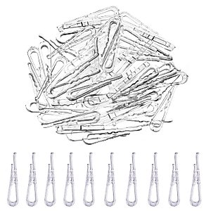 AIMPGSTL 100Pcs Transparent Plastic Alligator Clip 38mm Shirt Fixing Packing Clip U Shape Plastic Clothespins for Ties Socks Pants Shirts
