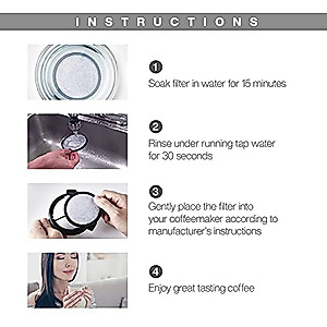 12-Pack Replacement Charcoal Water Filter Discs for Mr. Coffee Brewers Coffee Machines