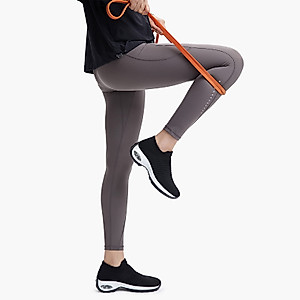 HKR Walking Shoes for Women Summer Slip On Platform Tennis Sneakers Breathable, Black/White 8.5 (ZJW1839heibai40.5)