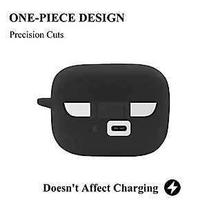 VAEKNVG Silicone Case Compatible with Sony LinkBuds S Shockproof Protective Earbuds Cover with Carabiner Accessories(Black)