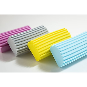 Scrub Daddy Damp Duster, Magical Dust Cleaning Sponge, Duster for Cleaning Venetian & Wooden Blinds, Vents, Radiators, Skirting Boards, Mirrors and Cobwebs, Traps Dust, Grey