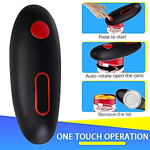 Electric Can Opener, No Sharp Edge Can Opene, One-Touch Electric Can Opener with Auto Shut,Best Kitchen Gadgets Electric Can Openers For Seniors With Arthritis