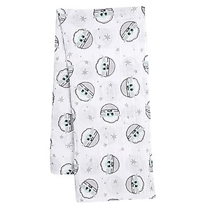 Lambs & Ivy Star Wars Baby Yoda/The Child Swaddle Blanket & Lovey Gift Set