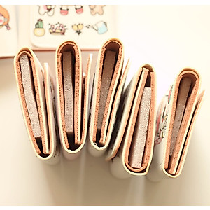 JELLYEA Kawaii Bear Wallet Cute Cartoon Card Holder Small Wallet Purse Anime Girls Front Pocket Folded Wallet (2)