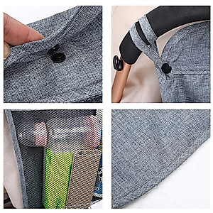 Baby Stroller Organizer with two Storage Pockets front mesh pocket-for bottles nappy baby cloth Diaper storage,Secure Straps, Detachable webbing easy crab strollers