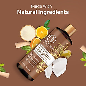 DR. JACOBS NATURALS Castile Sandalwood All-Natural Body Wash for Moisturizing Dry and Sensitive Skin Shampoo with Plant-Based Ingredients Gluten, Preservatives-Free Formula - 32 oz, Pack of 1