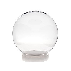 Creative Hobbies 5 Inch (130mm) DIY Snow Globe Water Globe - Clear Plastic with Screw Off Cap | Perfect for DIY Crafts and Customization