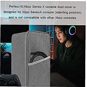Dust Cover Anti Scratch Cover.Nylon Dust Cover Compatible with Xbox Series X Console Anti Scratch Waterproof Cover Sleeve Soft Neat Lining Dust Guard Gray