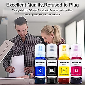 Printers Jack Compatiable Epson T522 Refill Ink Bottle Kit for Epson EcoTank ET-2720, ET-4700