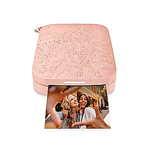 HP Sprocket Portable 2x3 Instant Color Photo Printer (Blush Pink) Starter Bundle
