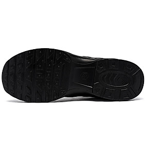 LARNMERN Steel Toe Shoes for Men Lightweight Safety Shoes Work Air Cushion Construction Zapatos Punta de Acero para Hombres (10, Dark Black)