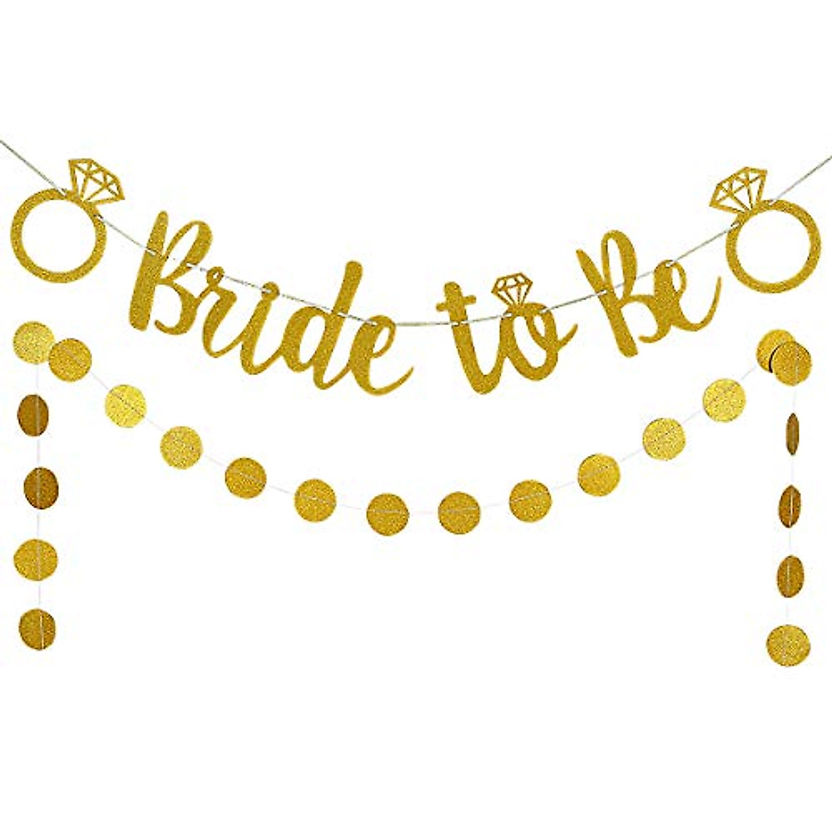 Gold Glitter Bride to Be Banner Bridal Shower Banner Bride to Be Sign for Bridal Shower Wedding Engagement Bachelorette Party Decor