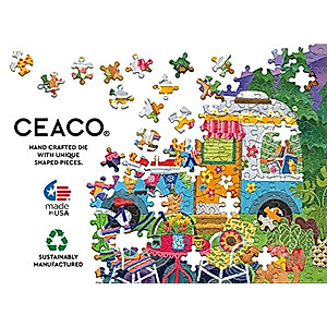 Ceaco - Happy Camper - Mountain Camper - Oversized 300 Piece Jigsaw Puzzle, 19 x 19