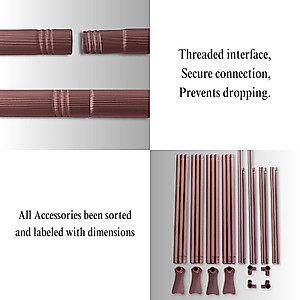 Beyeutao California King Bed Canopy Frame Rose Gold Canopy Bed Frame Aluminum Alloy Bed Canopy Bed Frame Four Poster Bed Frame.