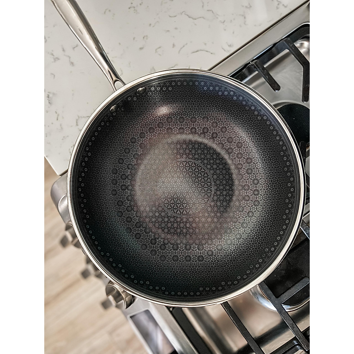 Black Cube CeramicQR Cookware Made In France Quick Release Chef's Pan/Wok - 9.5-Inch - Stainless Steel Wok Pan - Induction Wok Pans Hybrid Cookware