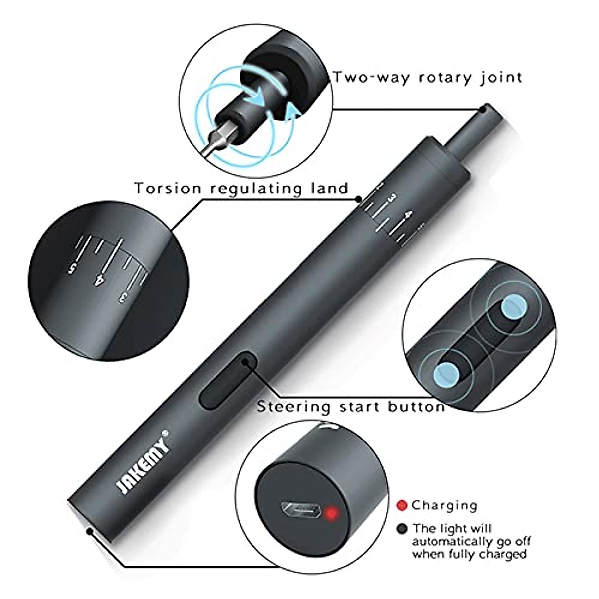 HJTYQS Mini Electric Cordless Screwdriver Set Rechargeable Power Screw Driver Kit Cellphone Glasses RC Drone Repair DIY Hand Tools Set (Color : JM Y02 Plus)