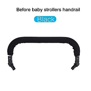 QWERT Cozy Stroll Handle Extension Bar - Universal Fit for Strollers, Jogging Strollers and Umbrella Strollers - Quick and Easy to Use, Handlebars Armrest Bumper Bar